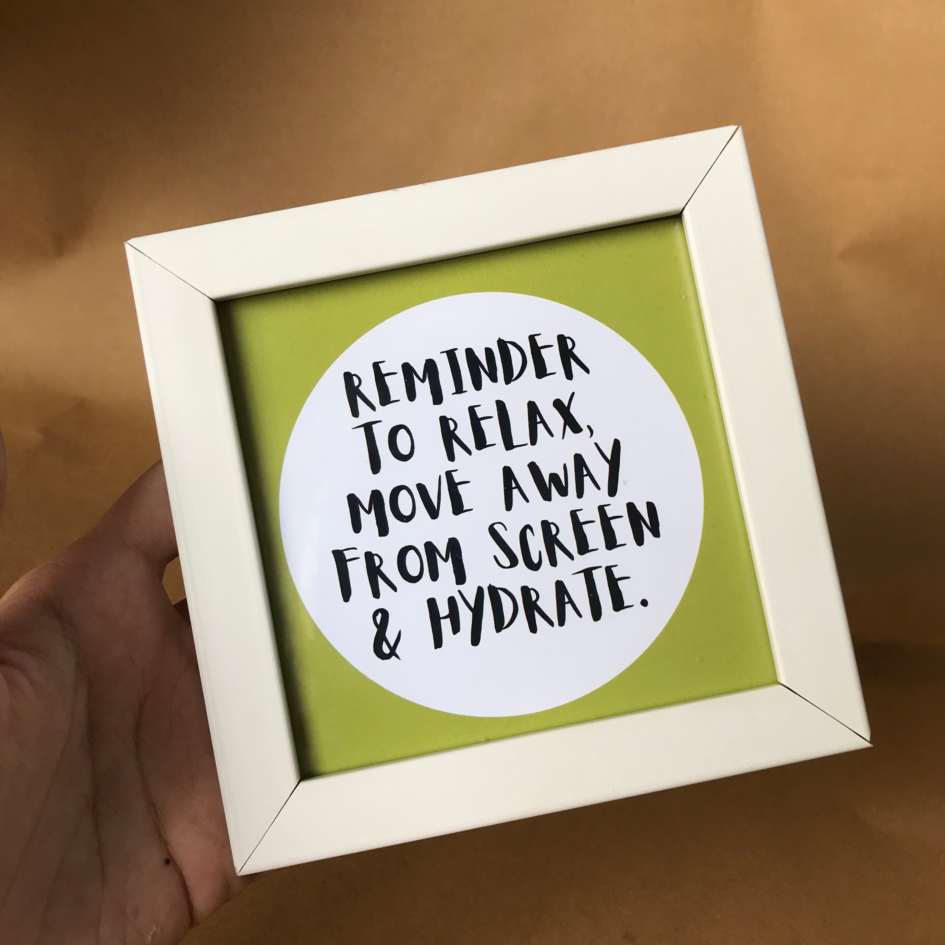 Desk Reminder Frame – Out of the Box Studio