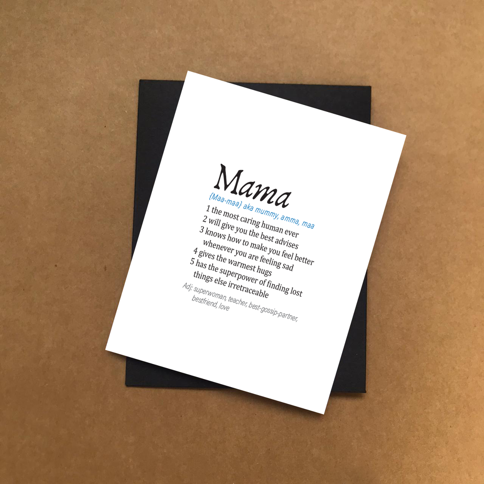 Maa Definition Card – Out of the Box Studio